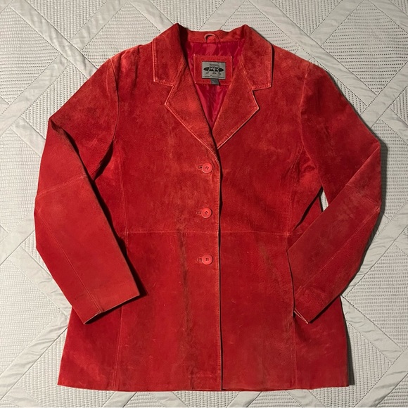 Bernardo | Jackets & Coats | Vintage A Bernardo Red Suede Womens Aline ...